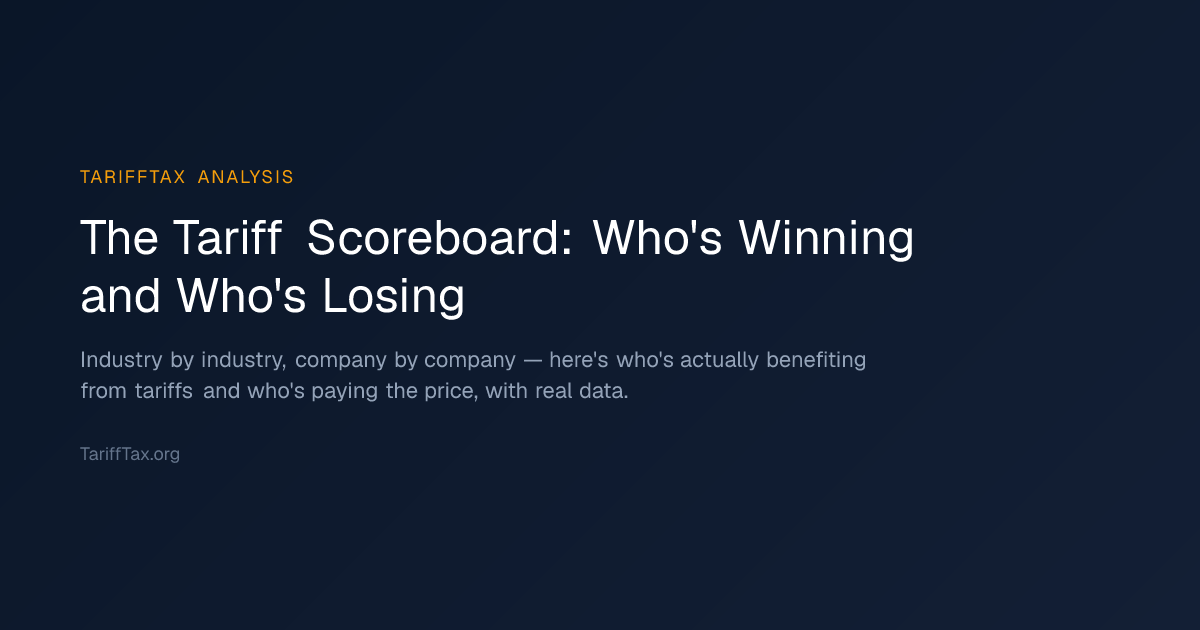 The Tariff Scoreboard: Who's Winning and Who's Losing | TariffTax